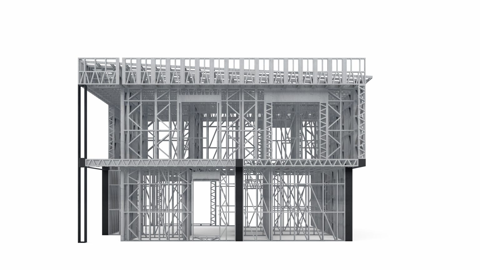 Flat Roof Modular Home - Contemporary LGSF Steel Design