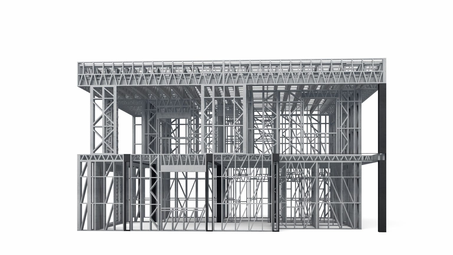Flat Roof Modular Home - Contemporary LGSF Steel Design