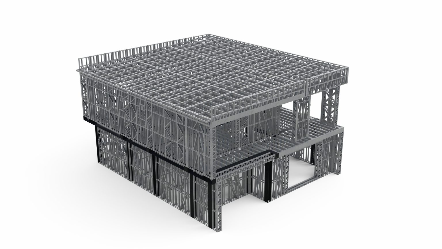 Flat Roof Modular Home - Contemporary LGSF Steel Design